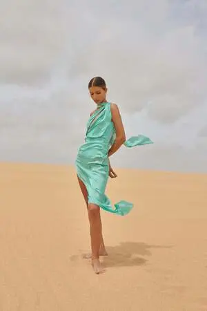 BAOBAB Asaka Layered Asymmetrical Maxi Dress