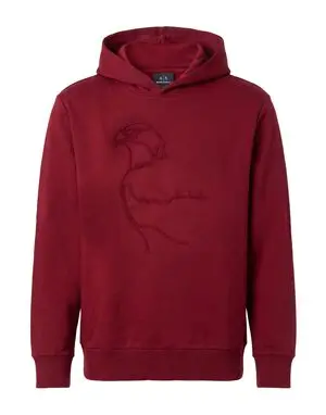 Armani Exchange Sweatshirt Burgundy Size Cotton