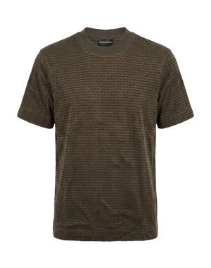 Emporio Armani T-shirt Military Size Lyocell, Cotton - Green