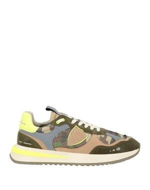 Philippe Model Sneakers Military Size Leather, Textile Fibers - Green