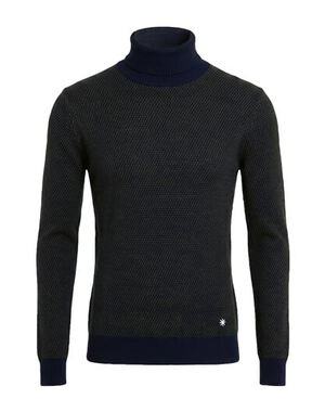 MANUEL RITZ Turtleneck Size Wool, Acrylic - Navy