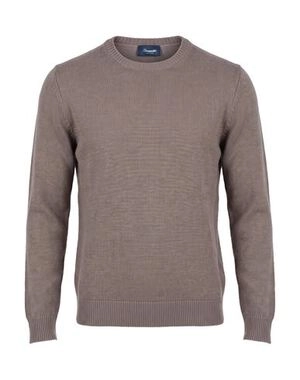 DRUMOHR Sweater Taupe Size Merino Wool - Grey