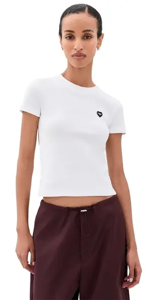 Carhartt Work In Progress Small Heart Patch T-shirt - White/black
