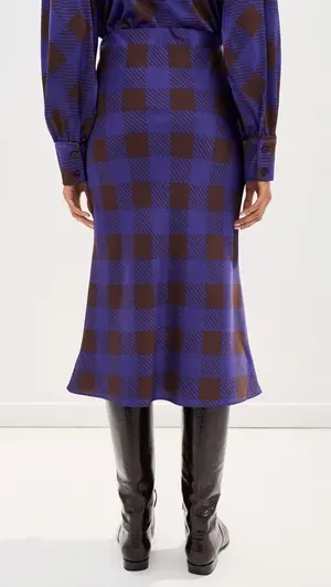 LE BOP Olive Skirt - Deep Blue/brown