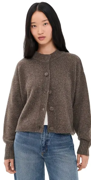 FRAME The Fleck Cardigan - Brown