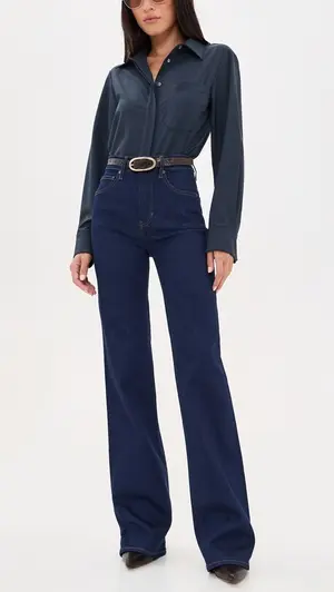 Veronica Beard Crosbie Wide Leg Jeans