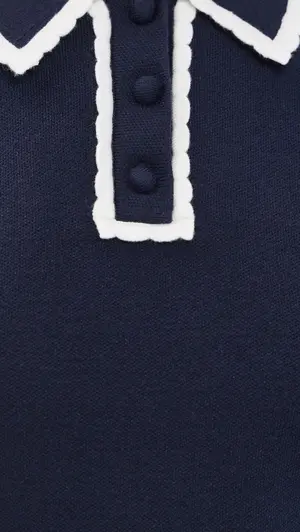 English Factory Scallop Detailed Short Sleeve Polo