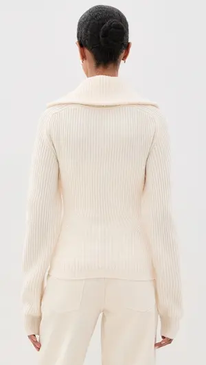 ANINE BING June Trucker Collar Sweater