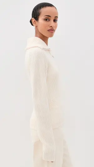 ANINE BING June Trucker Collar Sweater