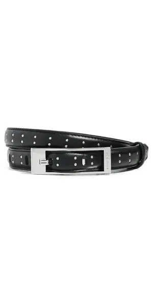 ANINE BING Elly Smooth Leather Studded Belt