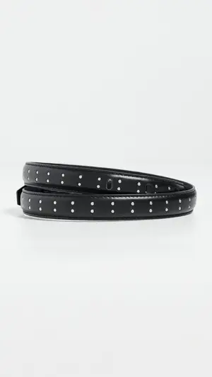 ANINE BING Elly Smooth Leather Studded Belt