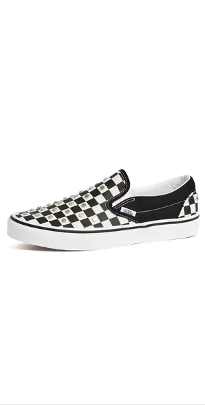 VANS Classic Slip On Sneakers M 8.5/ W - Checkerboard Studs Black