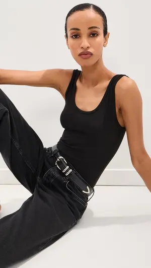 LE BOP Lousie Thong Bodysuit - Black