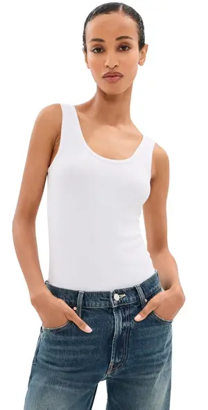 LE BOP Lousie Thong Bodysuit White