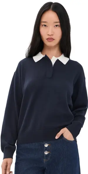 ALEX MILL Bond Street Cashmere Polo Top
