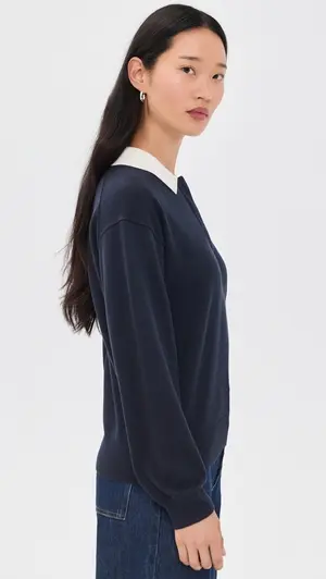 ALEX MILL Bond Street Cashmere Polo Top