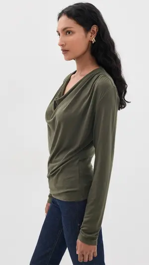 Vince Long Sleeve Cowl Top