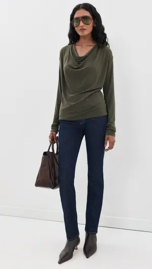 Vince Long Sleeve Cowl Top