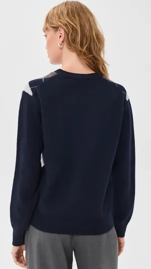 DUNST V-neck Argyle Cardigan