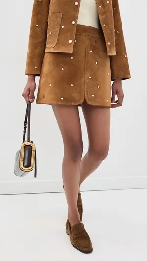 Hunter Bell Dottie Suede Skirt