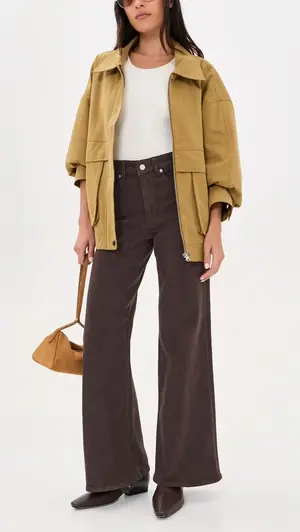 Good American Good Waist Palazzo Ankle Jeans