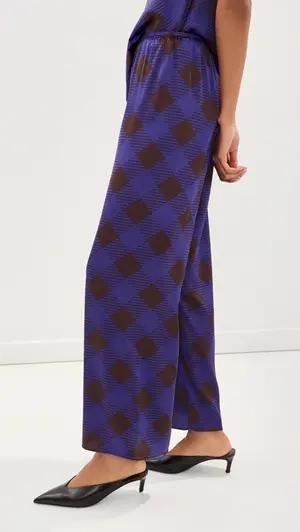 LE BOP Ellie Pants - Deep Blue/brown
