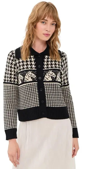 The Great. The Pony Cardigan - Black