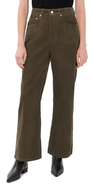DUNST 90s Wide Corduroy Jeans - Brown