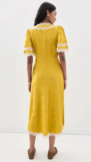 Sea Shay Lace Cape Midi Dress