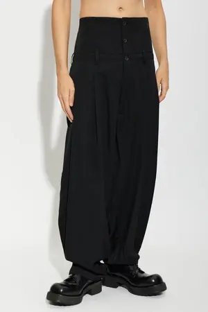 Yohji Yamamoto Wool Wide-leg Pants
