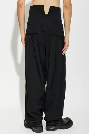 Yohji Yamamoto Wool Wide-leg Pants