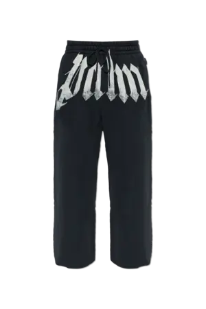 Palm Angels Sweatpants With Cuffed Legs - Grey