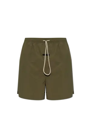 Fear Of God Swim Trunks With Appliquéd Logo - Green