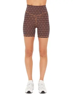 The Upside Castilla Patterned Activewear Shorts
