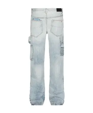 Amiri Patchwork Detailed Straight Leg Jeans