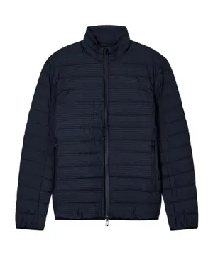 Emporio Armani Water-repellent Quilted Down Jacket - Navy Blue