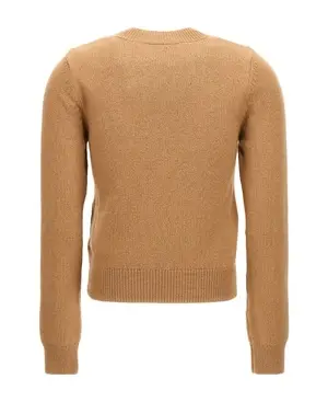Palm Angels Logo Embroidered Knitted Jumper