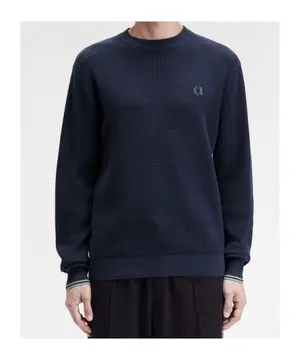 Fred Perry Waffle-knit Crewneck Jumper