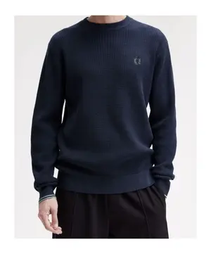 Fred Perry Waffle-knit Crewneck Jumper