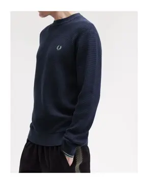 Fred Perry Waffle-knit Crewneck Jumper
