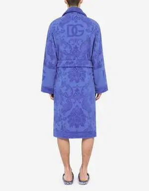 Dolce & Gabbana Dolce Gabbana Logo Jacquard Terry Bathrobe