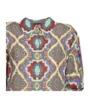 Etro Graphic Printed Straight Hem Cady Blouse
