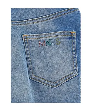 Monnalisa Star Embellished Denim Shorts