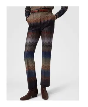 Missoni Trumpet Pants In Snake Pattern Knit