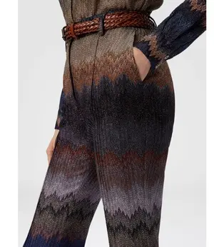 Missoni Trumpet Pants In Snake Pattern Knit