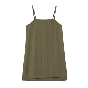 RITA ROW Parma Top Khaki Stripes