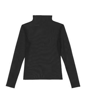 THE FRANKIE SHOP Tulia Sheer Long-sleeve Mock Neck T-shirt