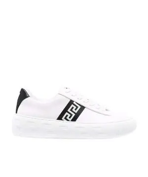 Versace Greca-printed Lace-up Sneakers