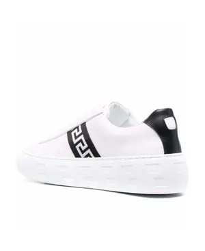 Versace Greca-printed Lace-up Sneakers