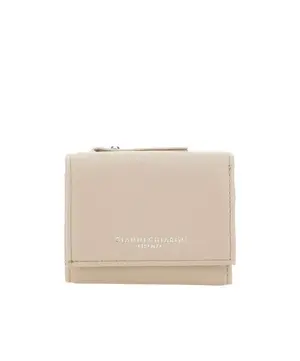 GIANNI CHIARINI Grain Trifold Wallet - Light Beige